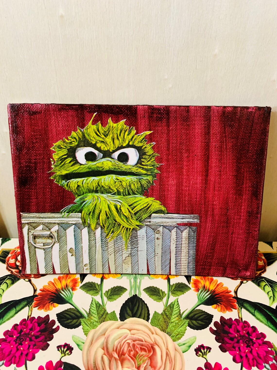 Sesame Street Oscar the Grouch Canvas Wall Art - Etsy