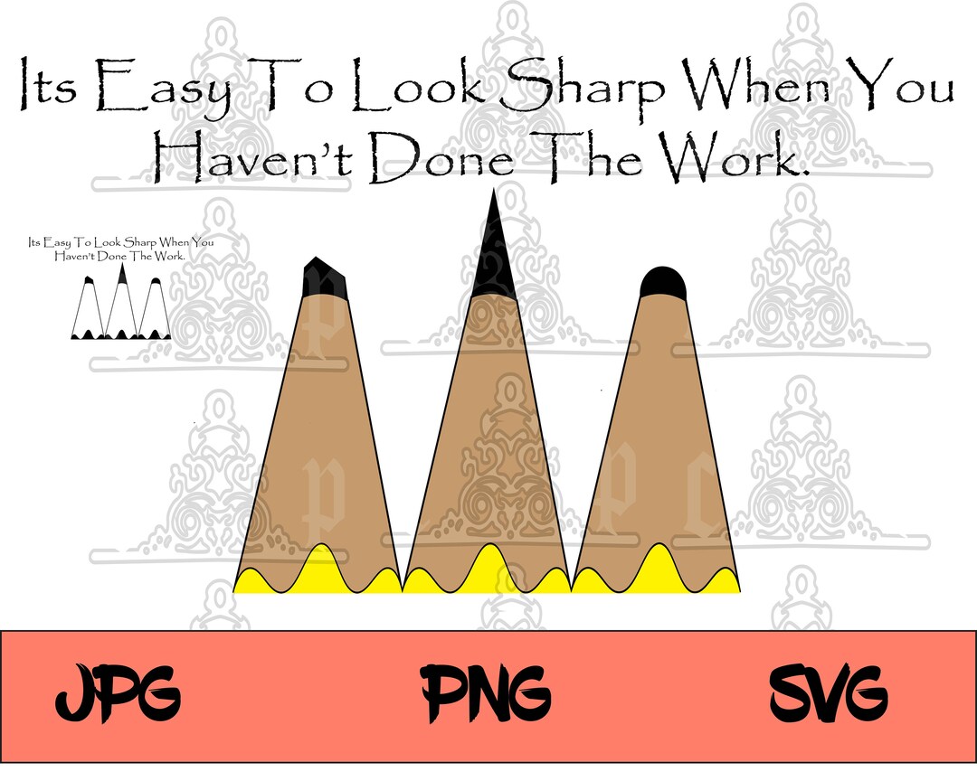 Sharp Yellow Pencil | Svg | Png Jpg | Digital Download | - Etsy