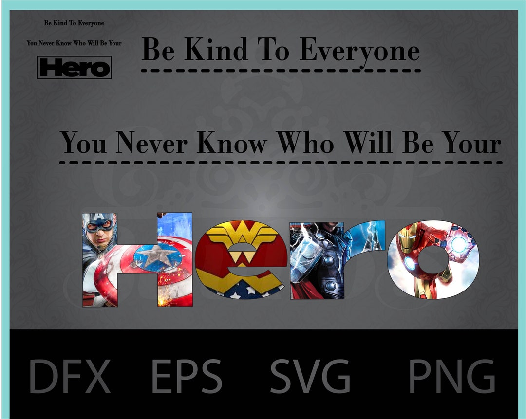 Super Hero Svg | Printable Art | Sublimation | Digital Print | Hero ...