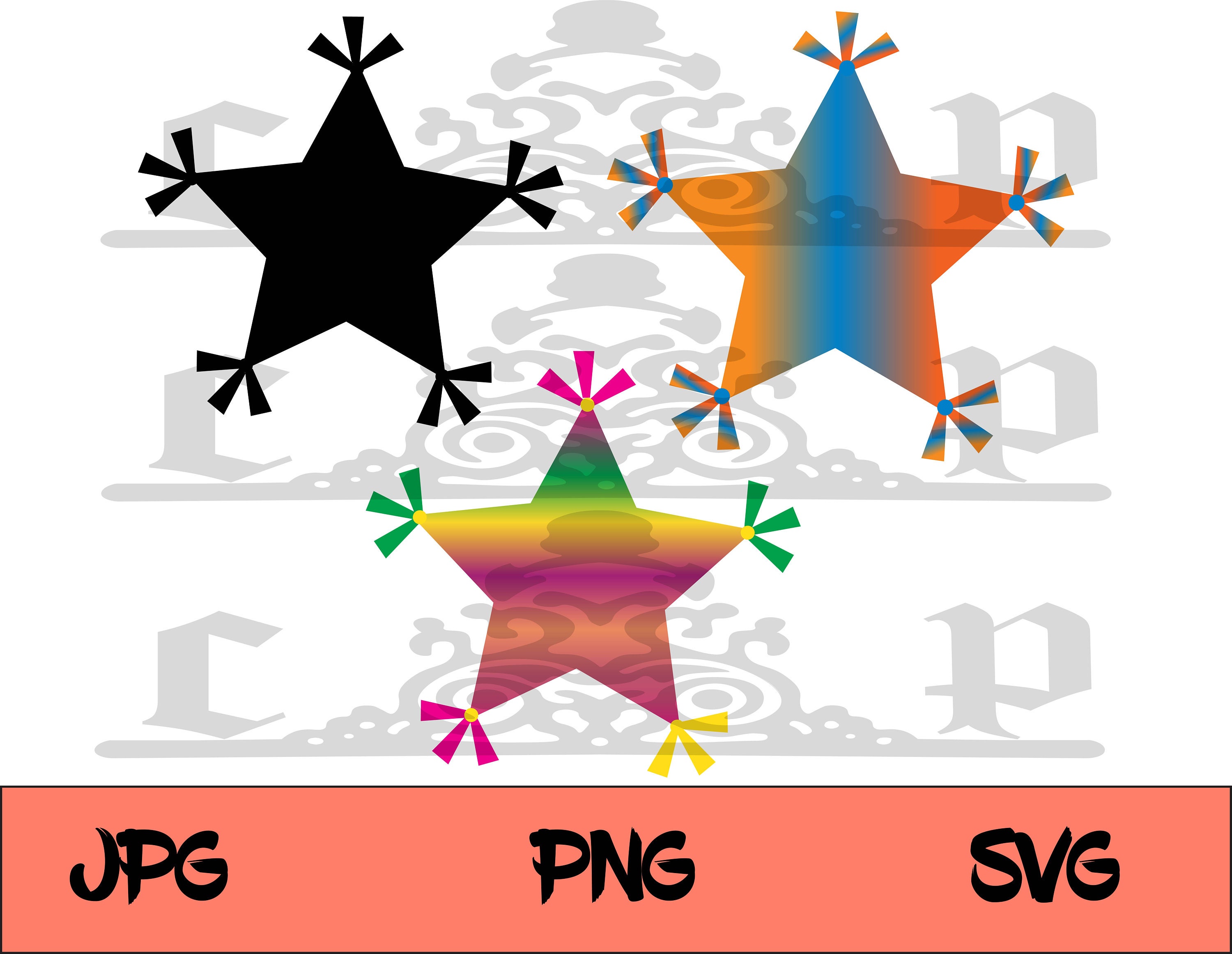 Pinata Svg Png Jpg Fiesta Svg Star Pinata Clip Art | Etsy