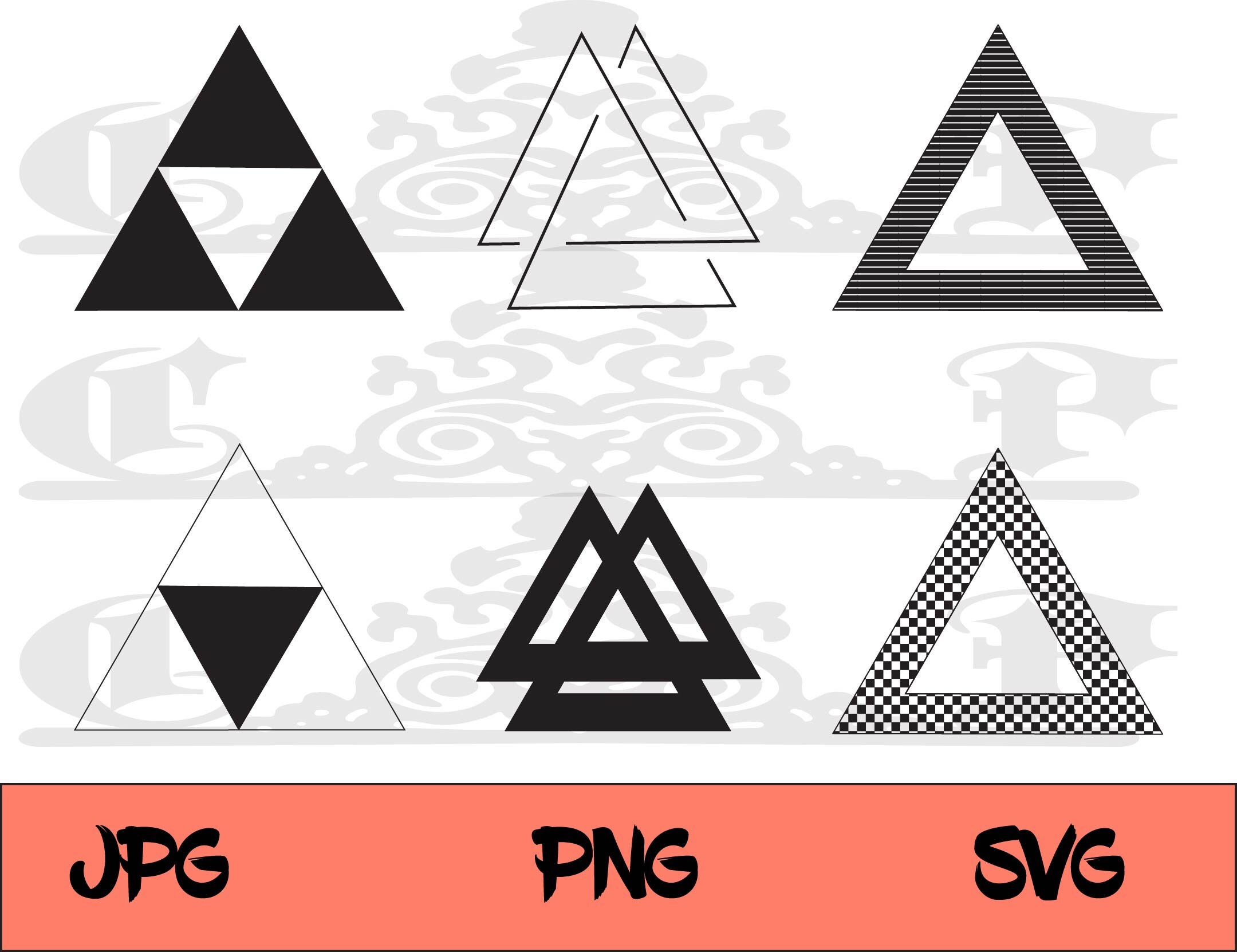 Many Triangles Svg Png Jpg Instant Download | Etsy