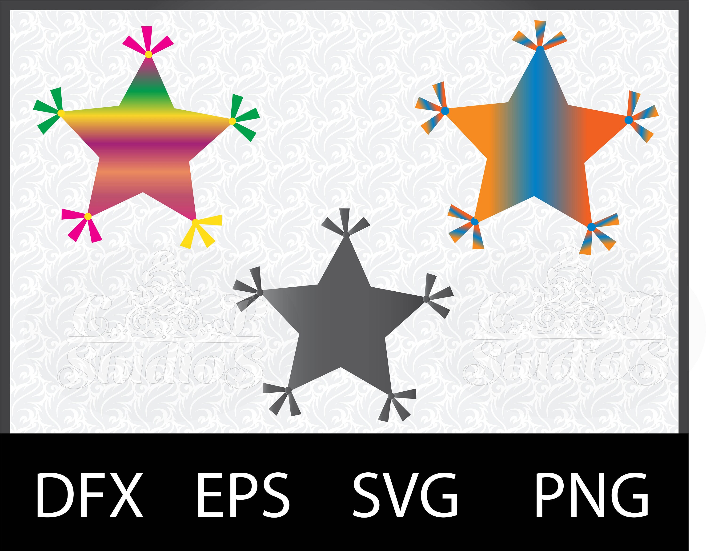 Pinata Svg Png Jpg | Fiesta Svg | Star Pinata | Clip Art | Mexico Star ...