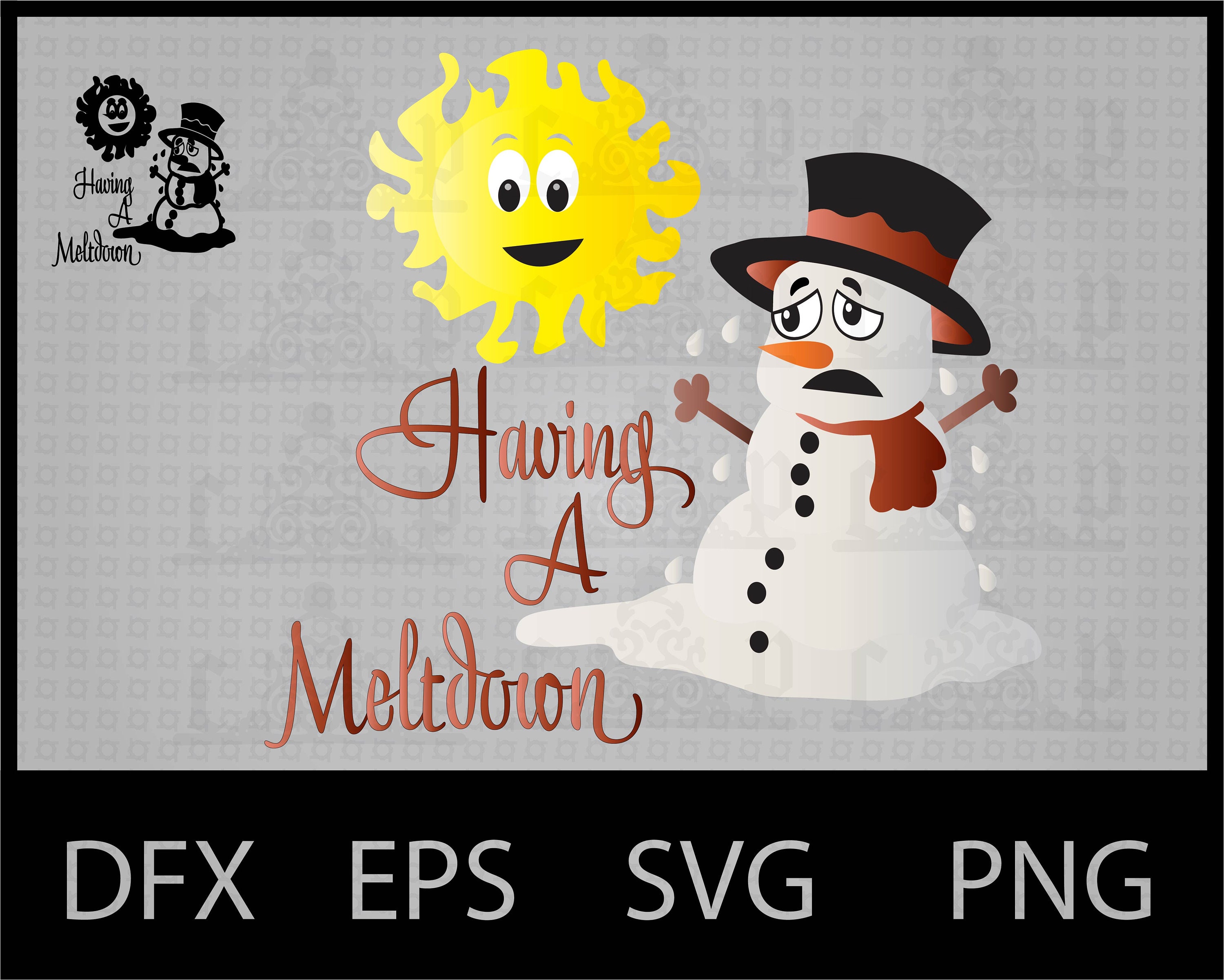 Melting Snowman Clip Art