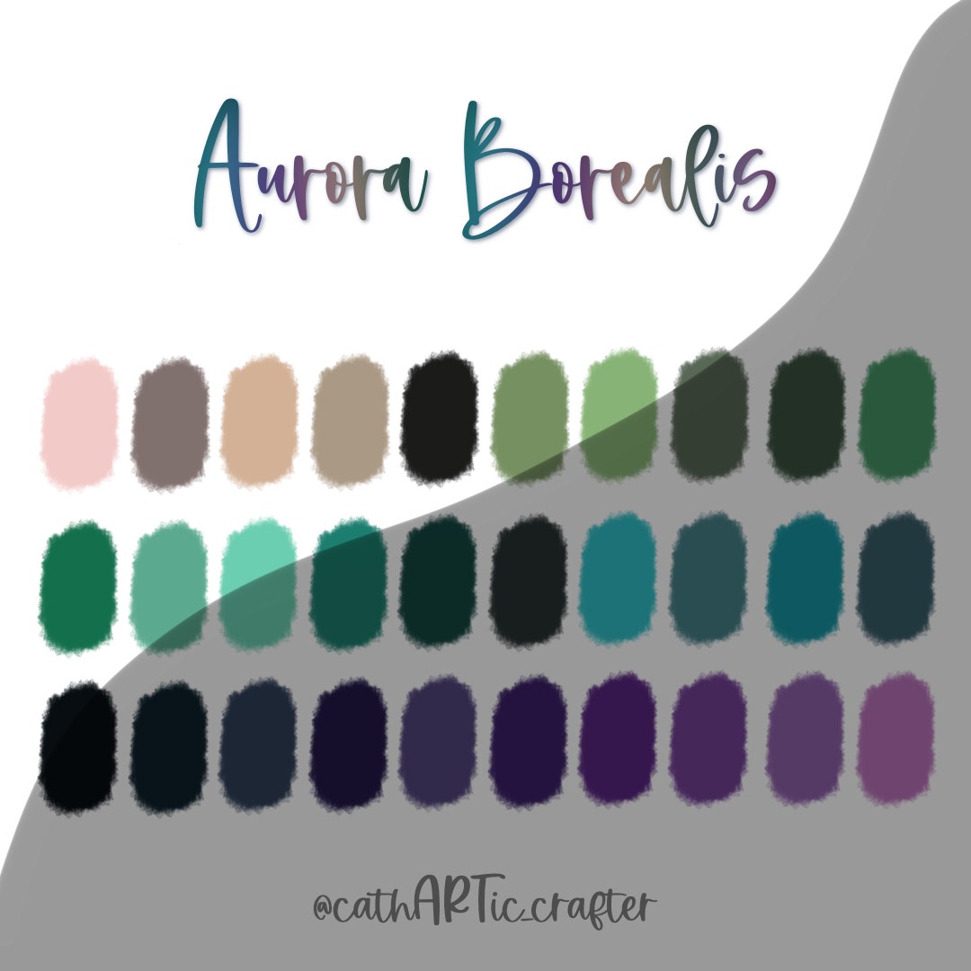 Aurora Borealis Procreate Color Palette Procreate Tool Instant Download ...
