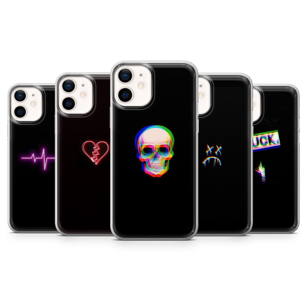 Neon Glow Phone Case Cover for iPhone 15, 14, 13, 12, 11, SE, XR, XS, 8 ...