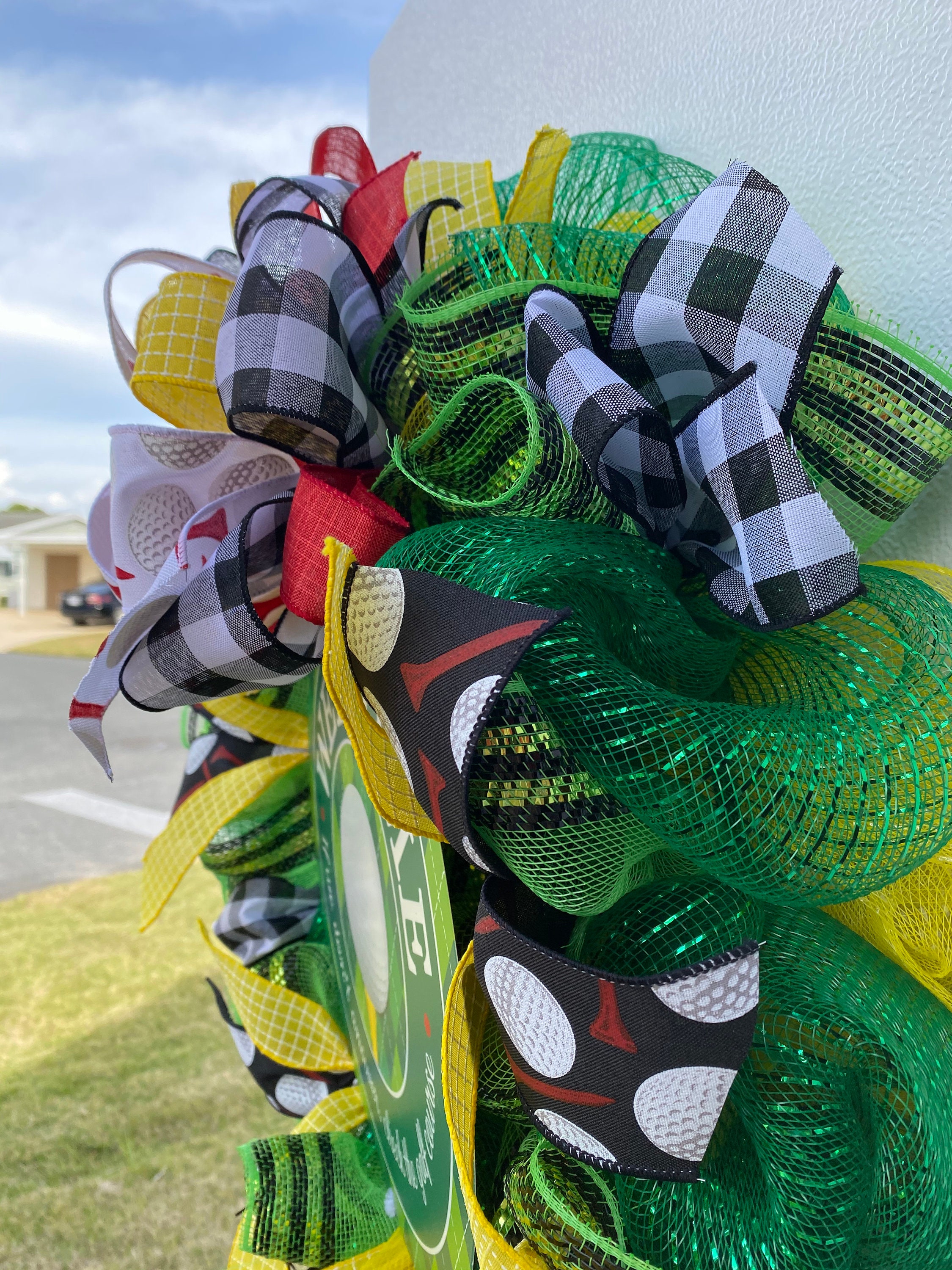 Check the Golf Course Wreath, All Season, Wreath for Front Door, Sport ...