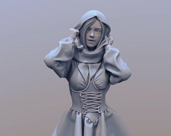 Elven Girl Female Fantasy Miniature Elf D&D 32mm / 75mm by 9hell - Etsy