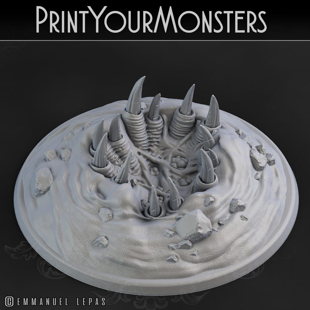 Dune Lurker | Dnd Pit Monster Miniature | 200mm | by Printyourmonster ...