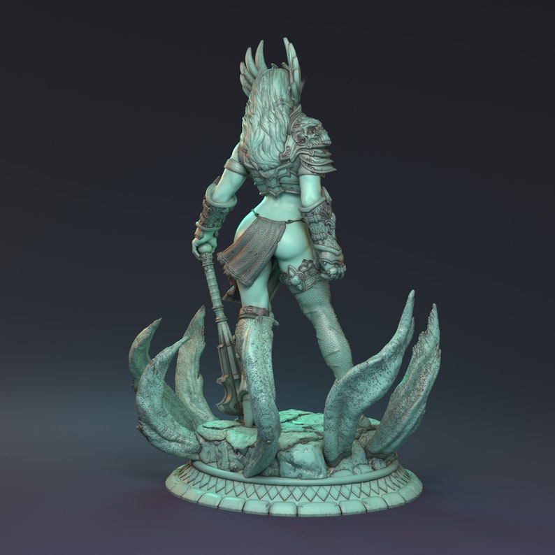 Markin Female Fantasy Miniature Dnd 3d Resin Printed Model Pin up Miniature Warrior Fighter 32mm ...