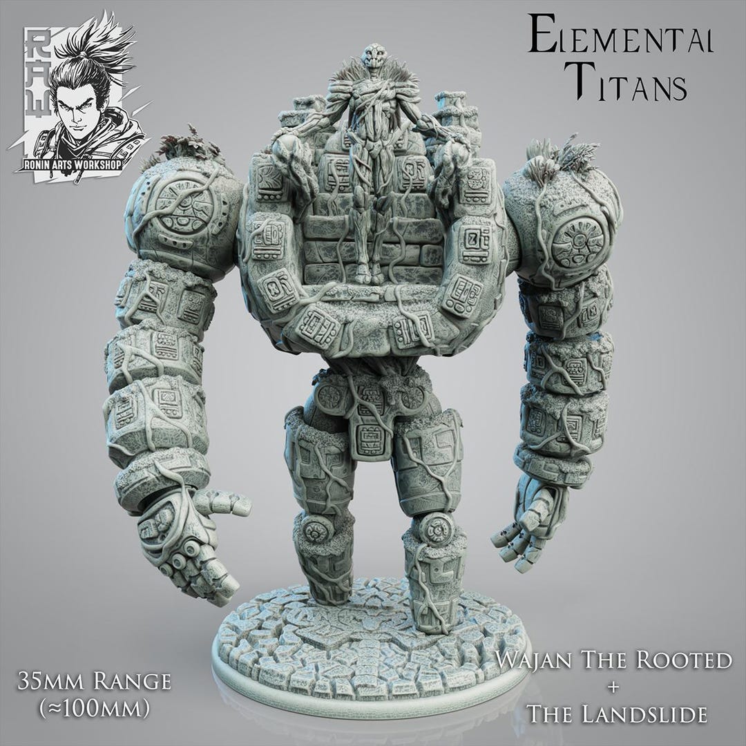 Earth Elemental & Golem | Dnd Fantasy Gaia Nymph Collectible 3D Printed ...