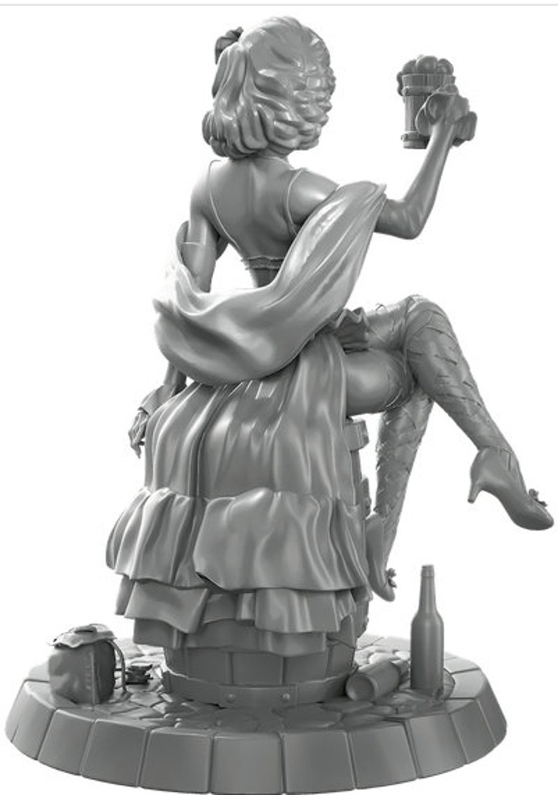 Grogella Female Fantasy Miniature Pin up Miniature Dnd 3d Resin Printed Model by Hold My ...