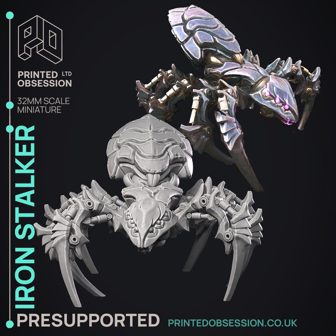 Iron Stalker Dnd Mech Spider Insect Monster Miniature 32mm by Printed ...