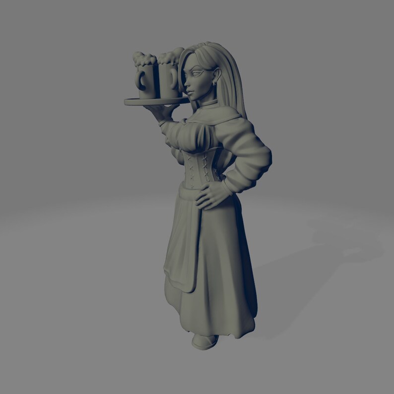 Annabeth | Dnd Female NPC Barmaid Miniature | 40mm / 75mm / 100mm | by ...