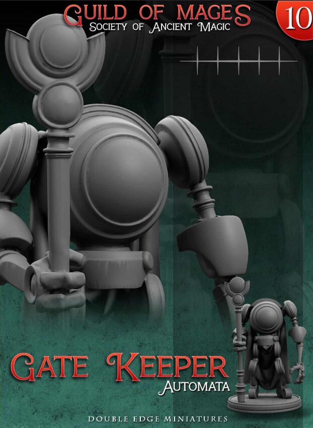 Gatekeeper Automata Fantasy Miniature Automata Dnd Pathfinder 3D Resin ...