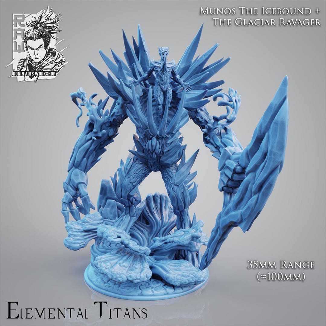 Ice Elemental & Golem | Dnd Fantasy Naiad Nymph Collectible 3D Printed ...