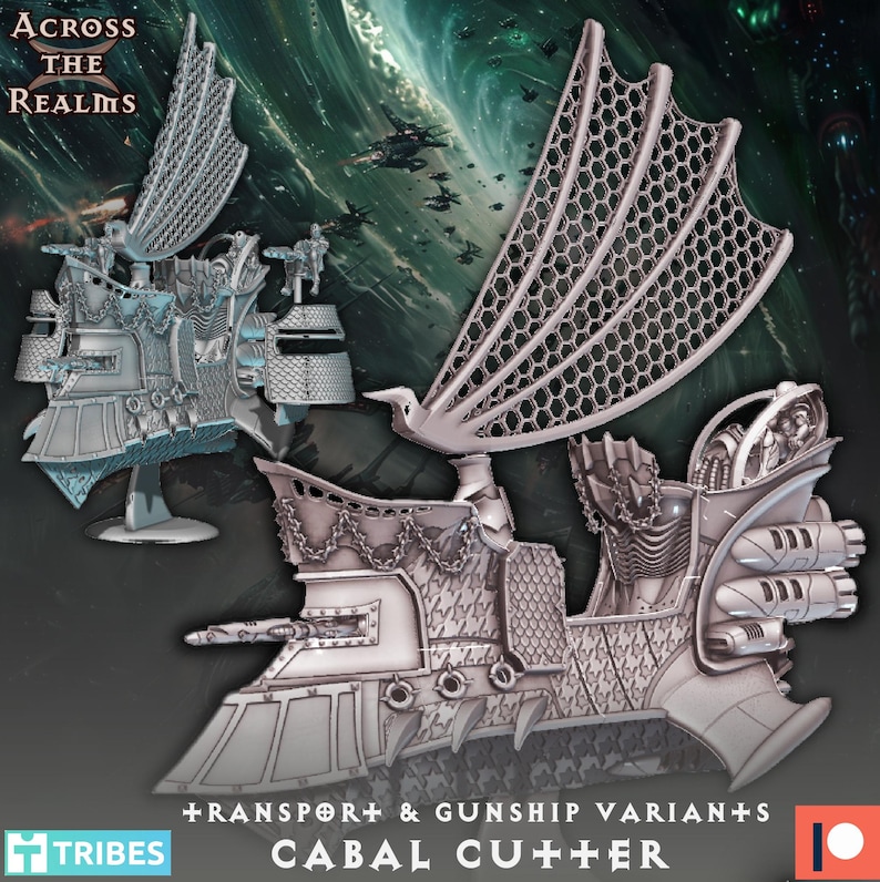 Cabal Cutter | Sci-fi Space Ship Large Scale Tabletop Terrain Model ...