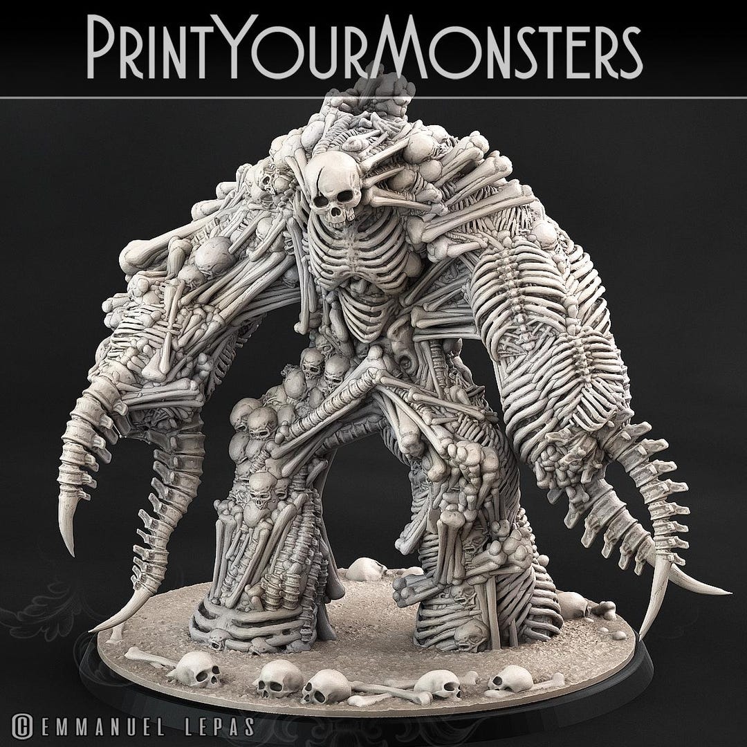 Bone Golems Dnd Skeletal Amalgamation Construct Enemy Monster Miniatures by Printyourmonsters - Etsy