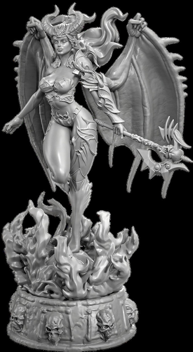 Succubus Witch Female Fantasy Miniature 3d Resin Print Model Pin up Miniature Cultist Mage ...