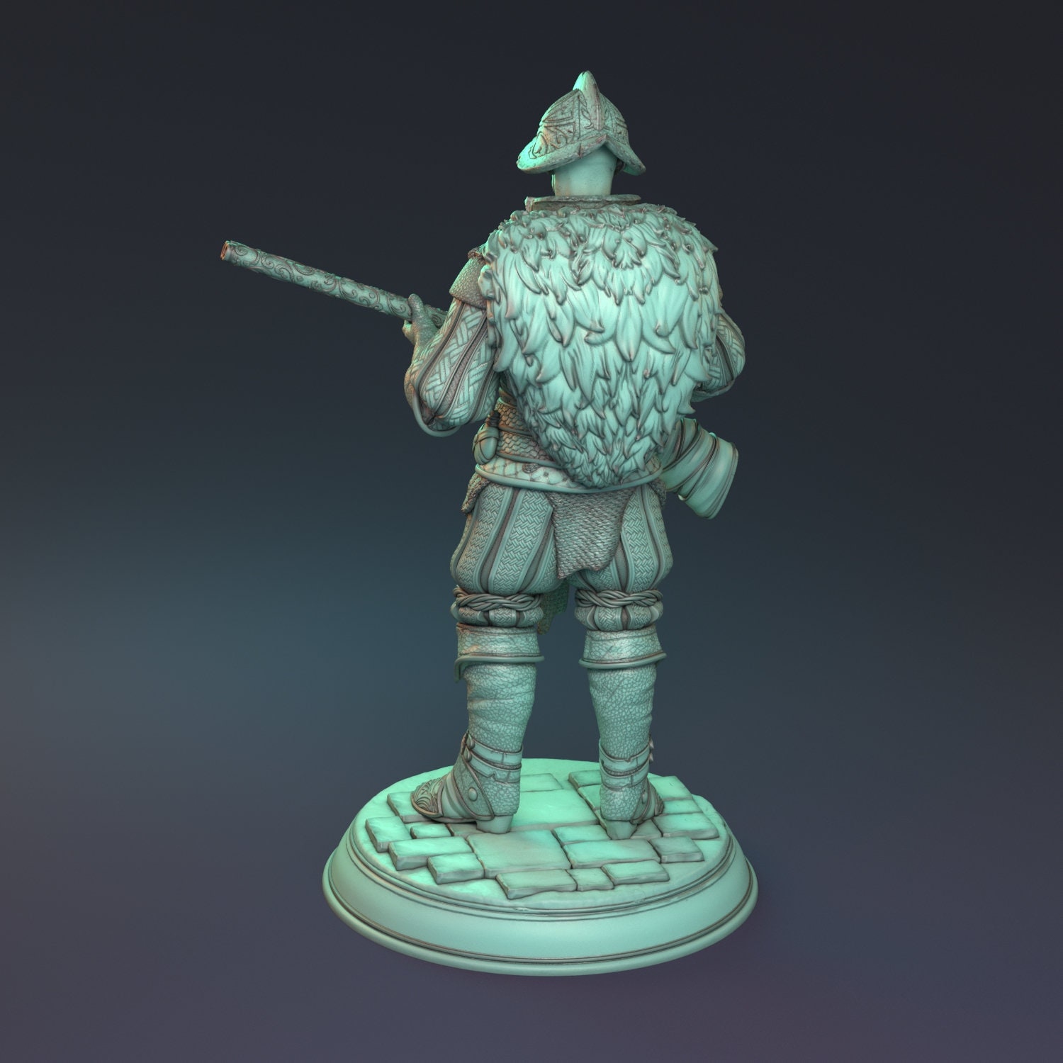 Felang Mans Fantasy Miniature Musketeer Soldier Ranger Dnd 3d Resin ...