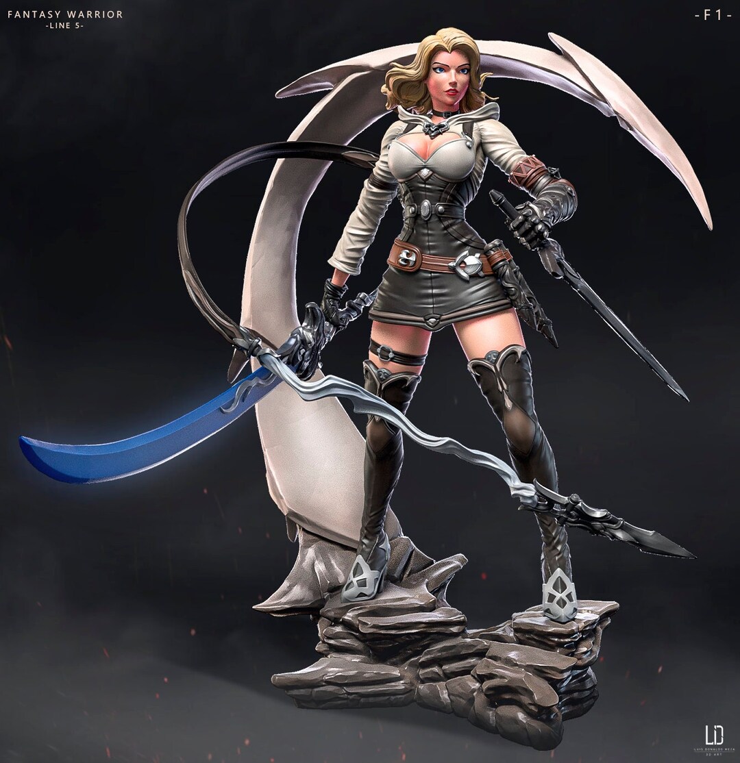 Astrid Female Fantasy Miniature Pirate Adventurer Pin Up Miniature 3d