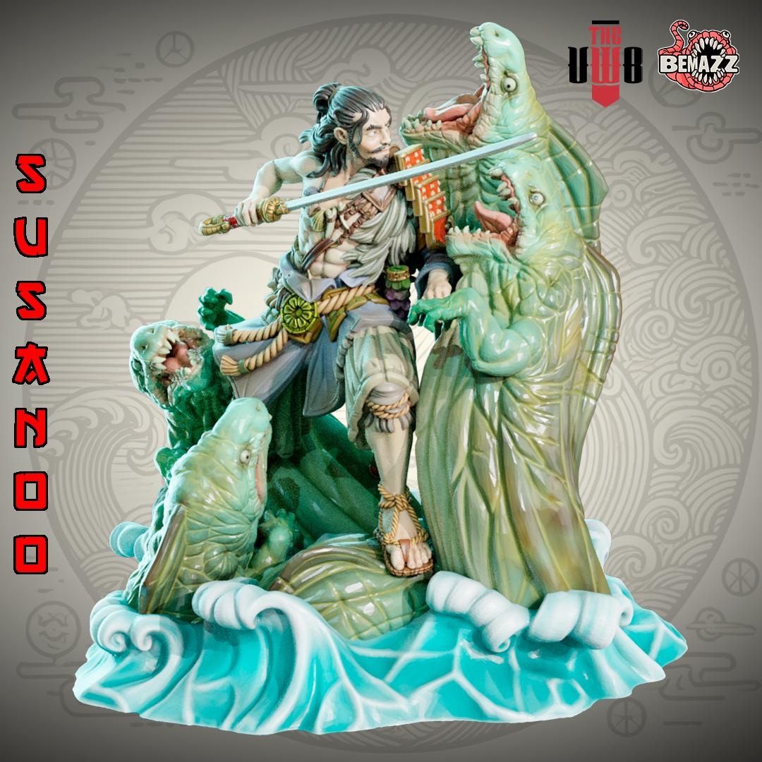 Susanoo, God of the Seas and Storms | Dnd Japanese Mythology Oni Yokai ...