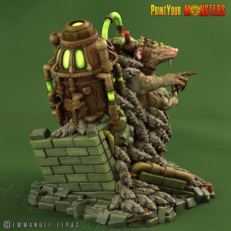 Rat King | Dnd Vermin Rodent Toxic Plague Monster Miniature | 75mm | by ...