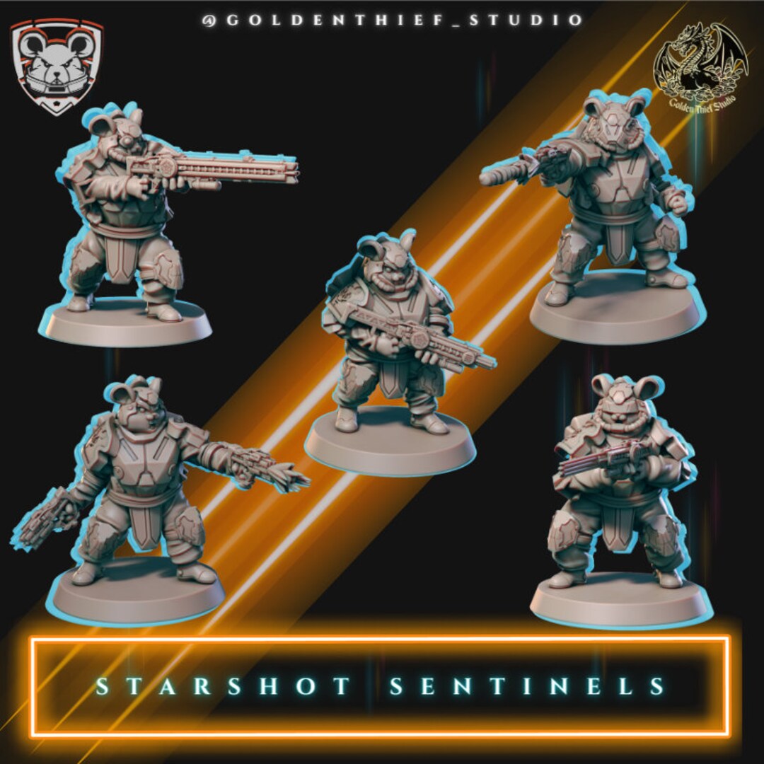 Whiskerian Starshot Sentinels | Sci Fi Miniature 3d Resin Printed ...