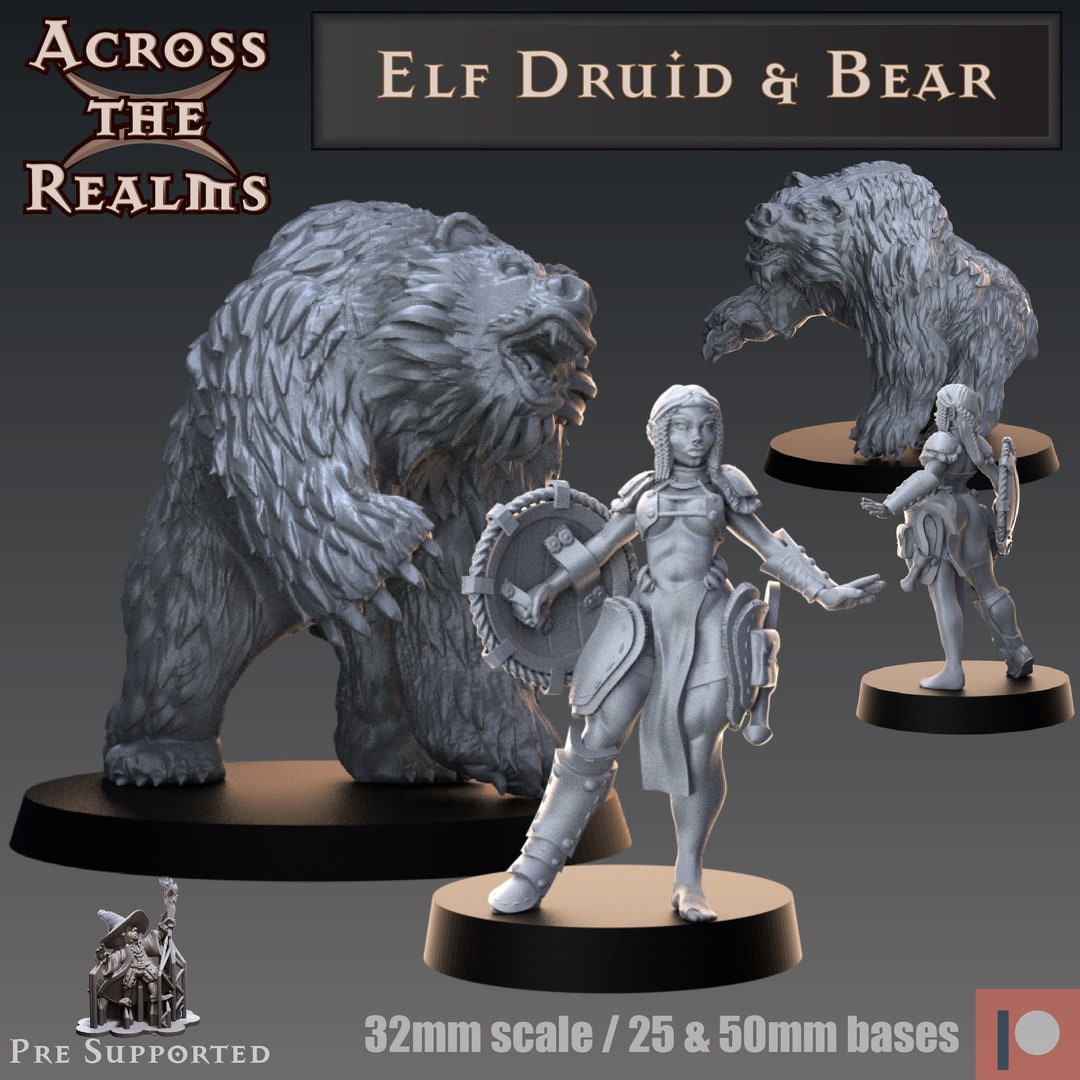 Keyleth & Bear | Female Fantasy Elf Druid Paladin Hobgoblin Monster ...
