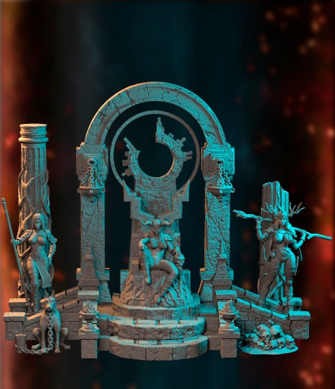 Fighter Girl Vol.2 Diorama | Female Fantasy Miniature Pin up Miniature ...