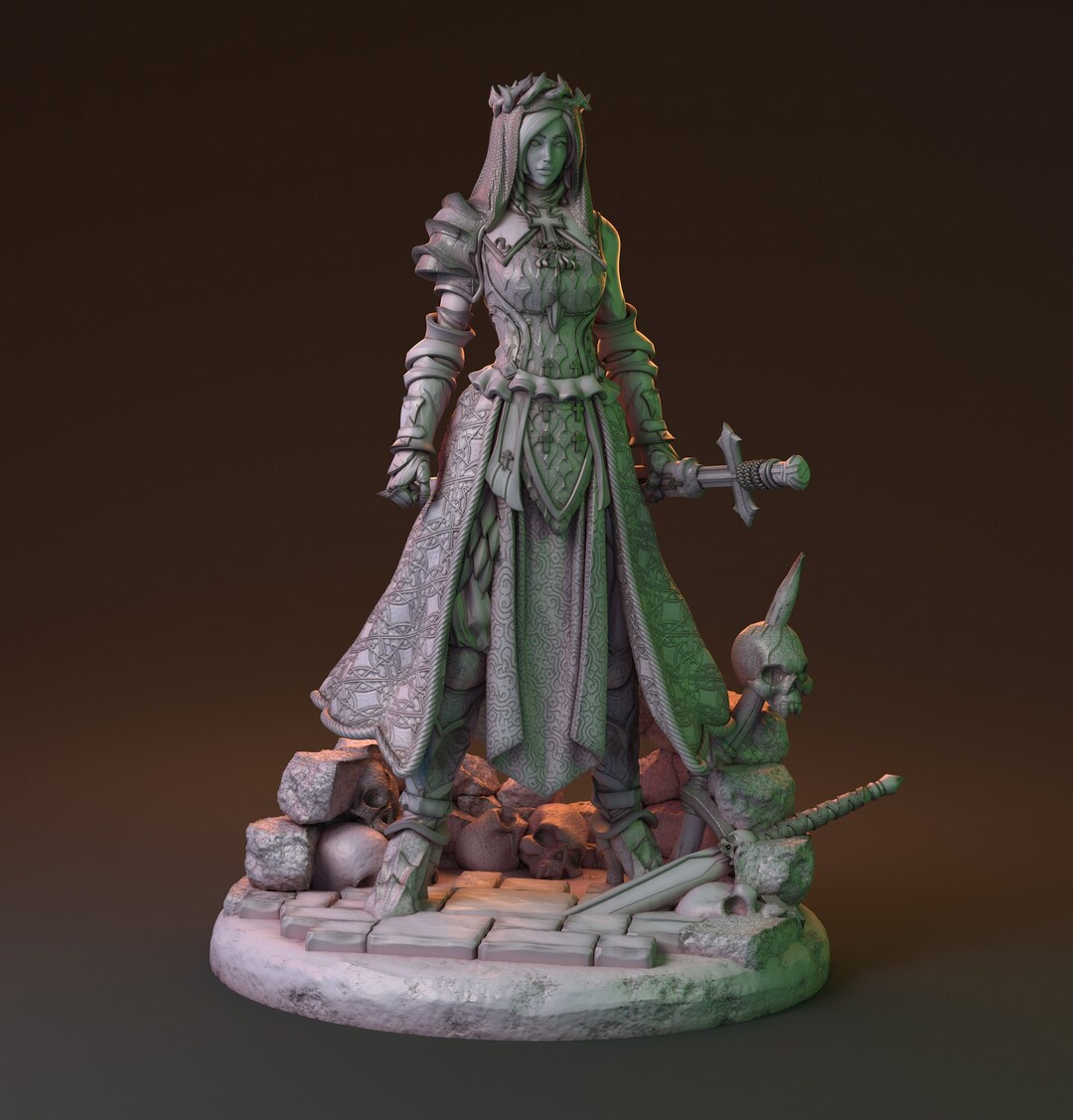 Celestine | Female Fantasy Miniature Sorcerer Magician Dnd Priest Nun ...