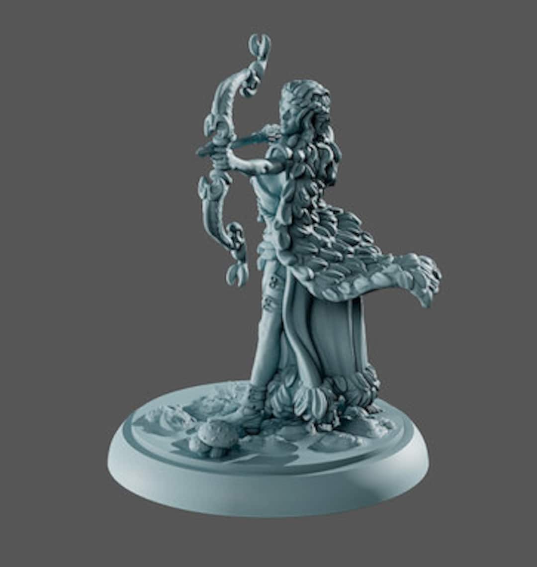 Elysara | Female Fantasy Miniature Pinup Miniature D&D Model 75mm 40mm ...
