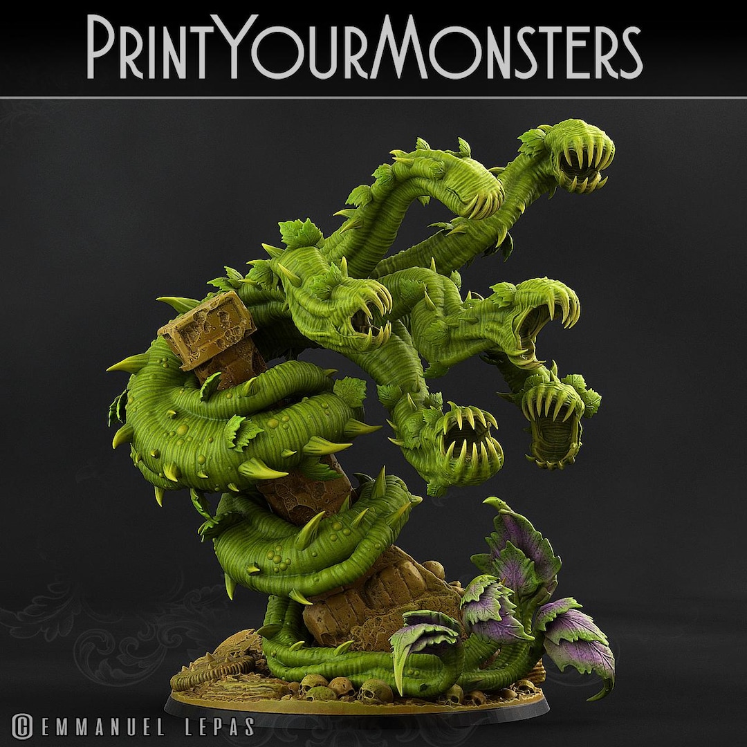 Verdant Hydra| Dnd Dragon Dryad Nature Elemental Monster Miniatures ...