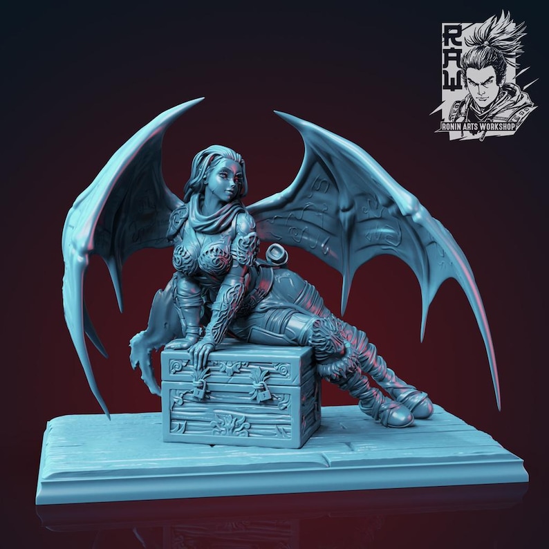 Izel the Barbarian Succubus | Dnd Female Demoness Collectible Pinup ...