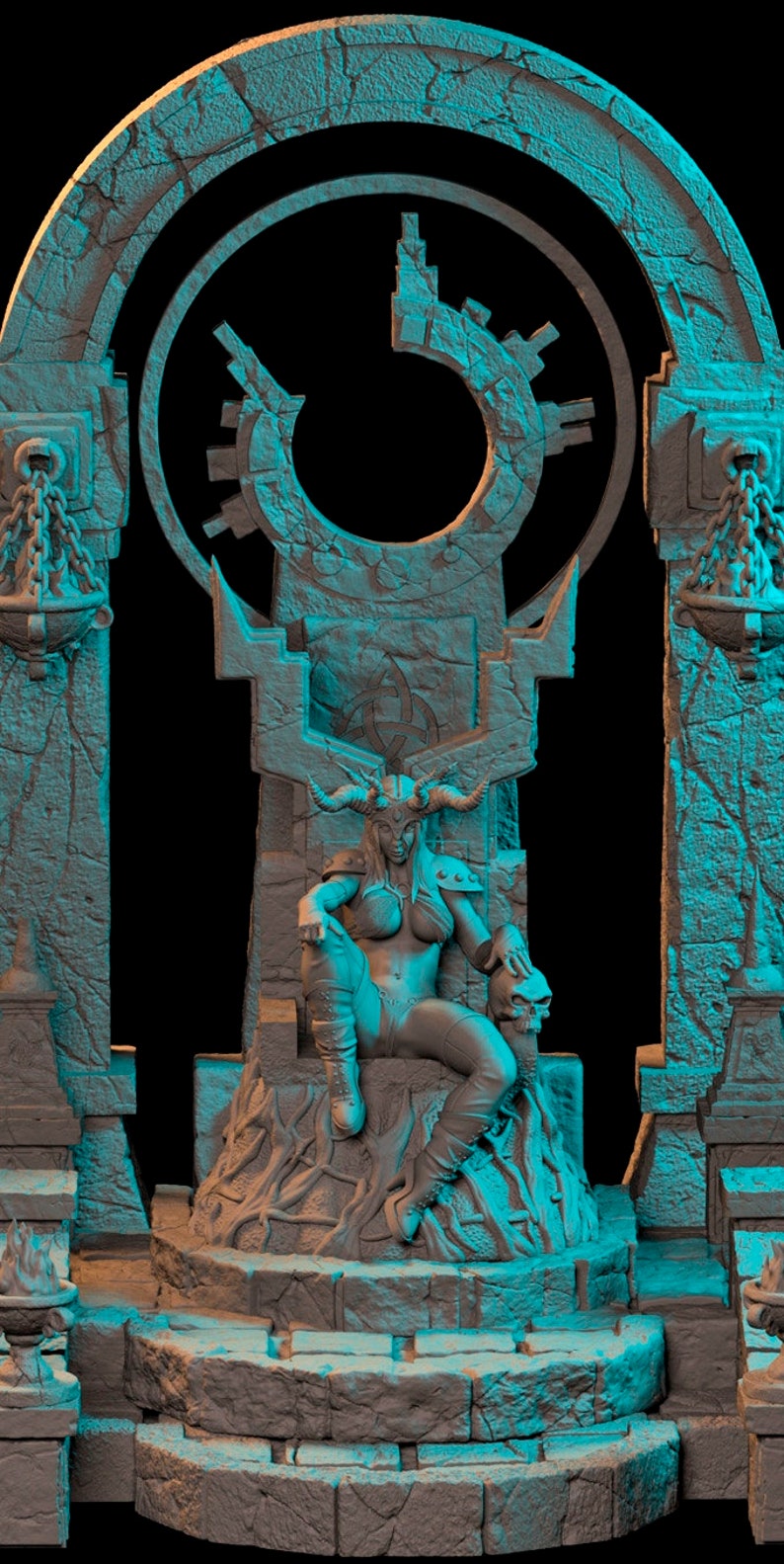 Fighter Girl Vol.2 Diorama Female Fantasy Miniature Pin up Miniature 3d ...