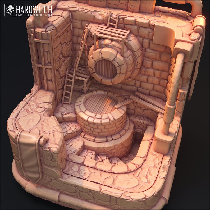 Dungeon Diorama | Dnd Terrain Building | 32mm | by Hardwitch Games - Etsy