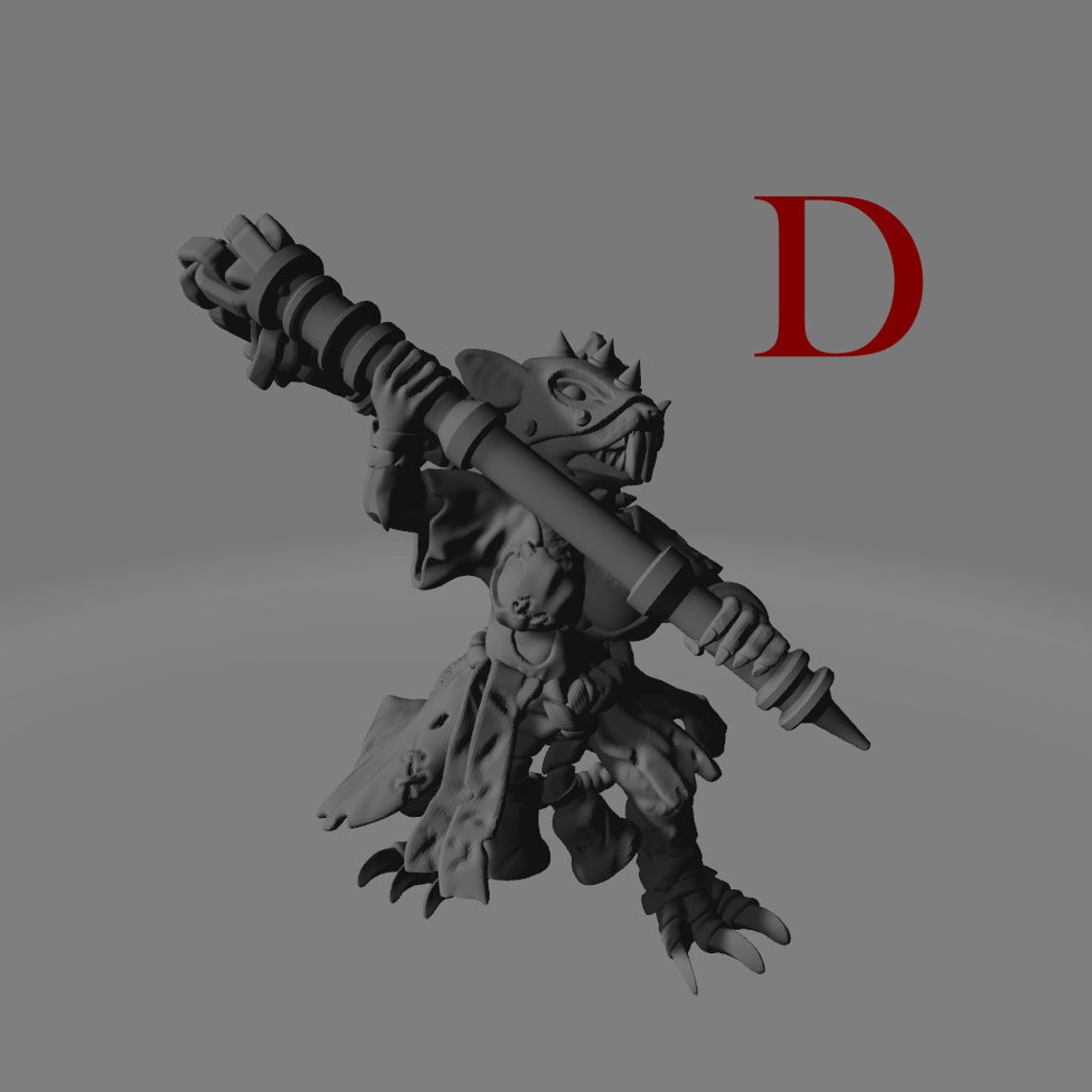 Ratman Ninja Female Fantasy Miniature Skaven Pinup Miniature Grimdark ...