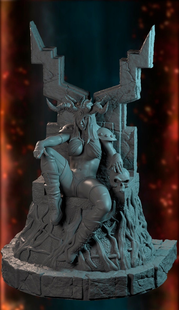 Sofi Female Fantasy Miniature Pin up Miniature 3d Resin Printed Model 35mm / 75mm by the Clover ...