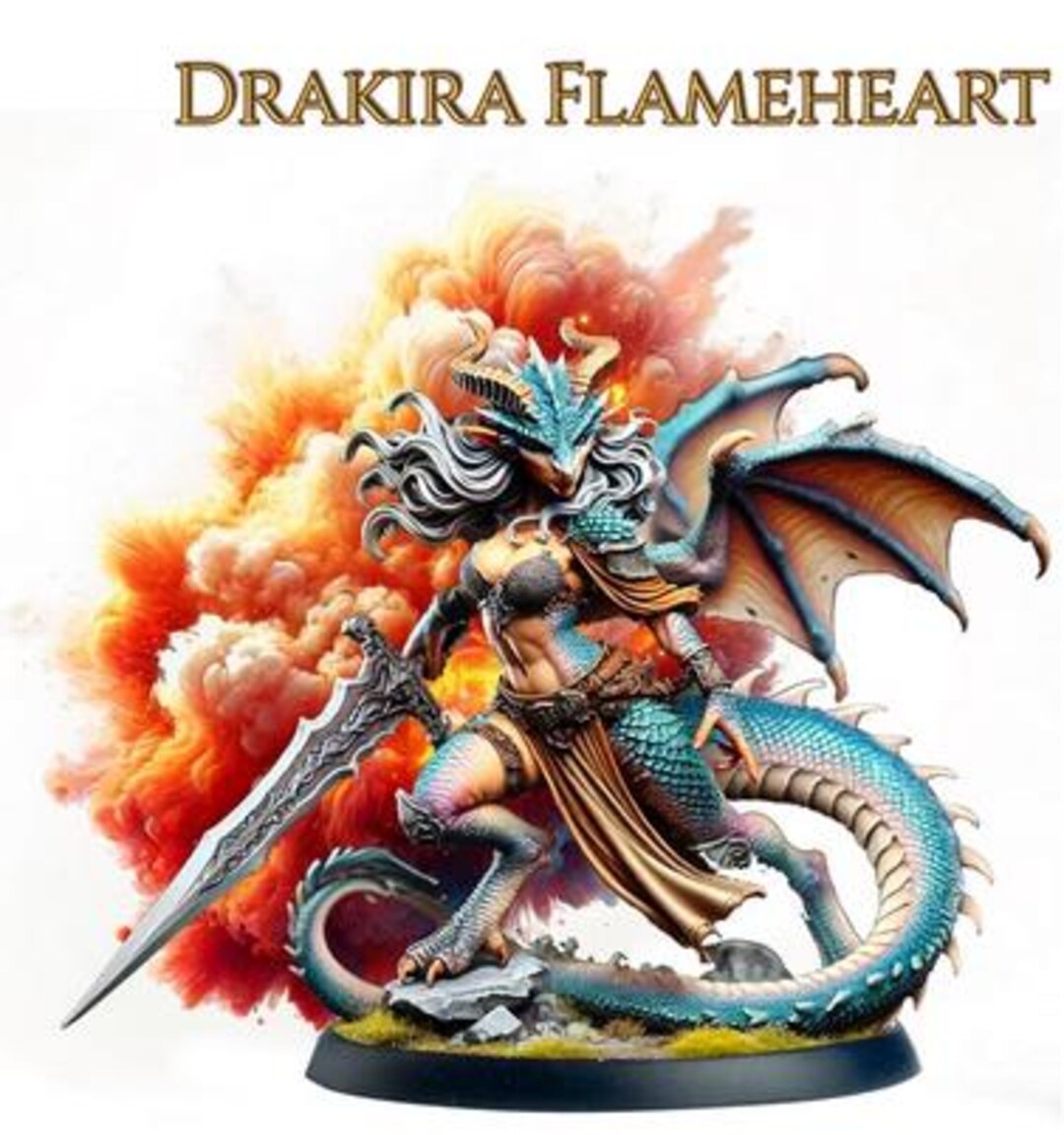 Drakira Flameheart | Female Dragonborn Barbarian Fighter Dnd Pinup ...