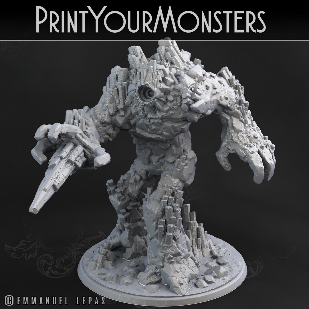 Basalt Elementals | Dnd Stone Golemn Earth Elemental Monster Miniatures ...
