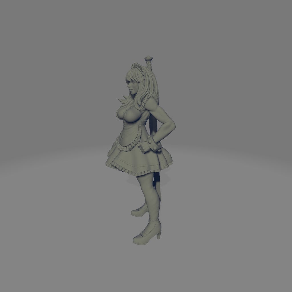 Lynn, Battle Maid | Dnd Female Human Fighter Paladin Miniature | 32mm ...