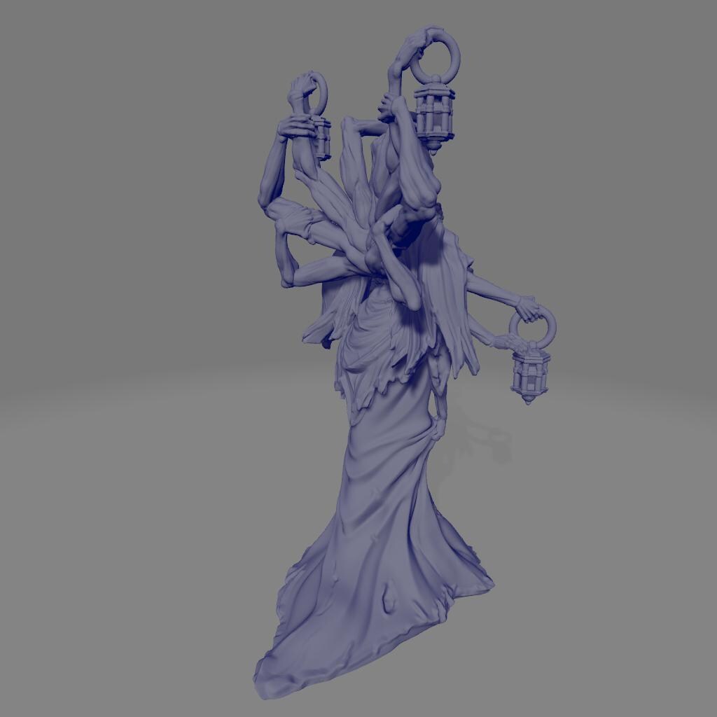 The Changed Lady | Dnd Cultist Mage Wizard Miniature | 32mm / 75mm | by ...
