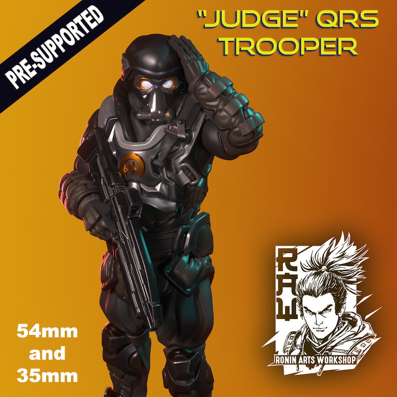 QRS Trooper - Judge| Sci-fi Gunner Corpo | 35mm / 54mm / 75mm | by ...