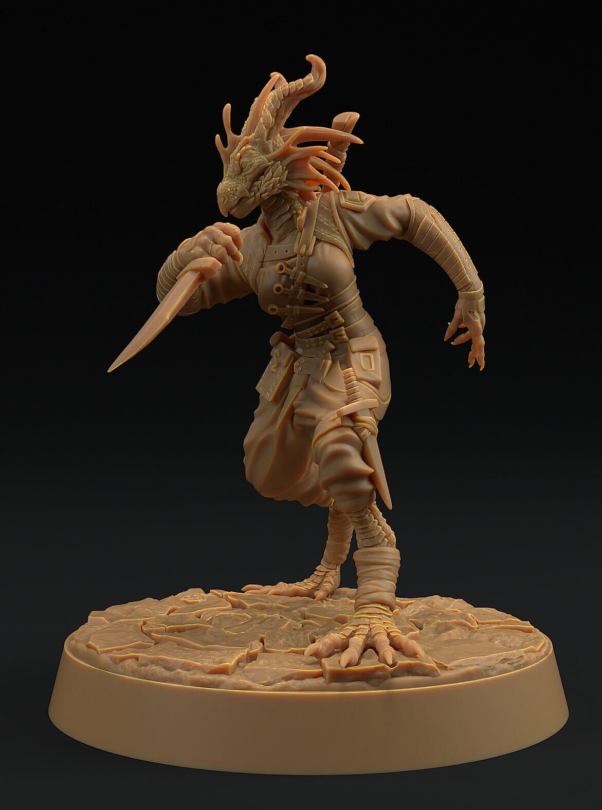 Nyxia Shadowblade | Fantasy Miniature Dragonborn Assassin | 32mm / 75mm ...