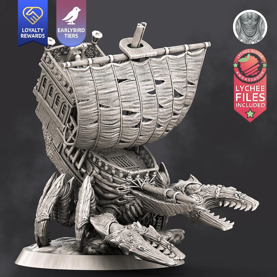 Sea Wrath | Grimdark Pirate Ship Crab Monster Leviathan | 120mm | by ...