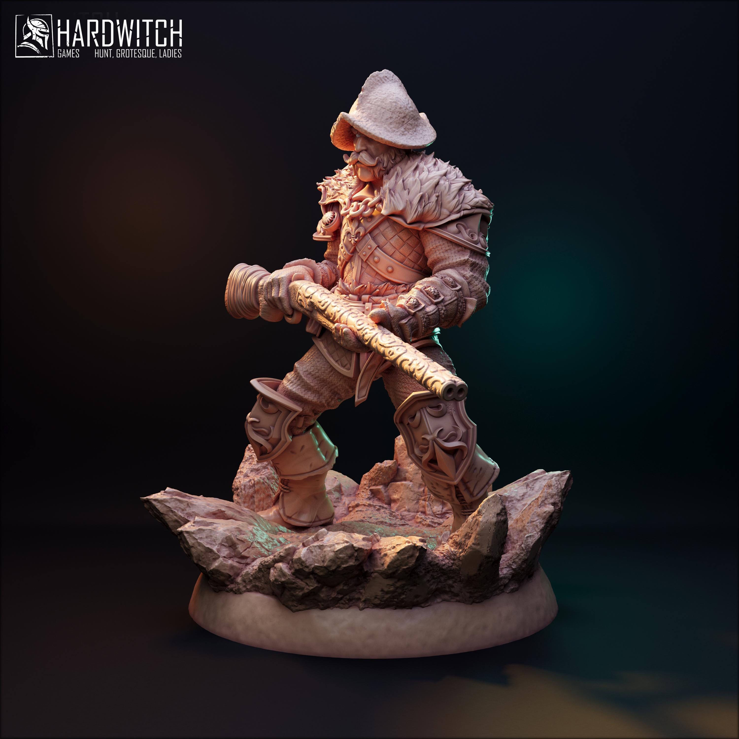 Gmard Sirch| Dnd Fantasy Human Gunner Rifleman Miniature | 32mm / 75mm ...