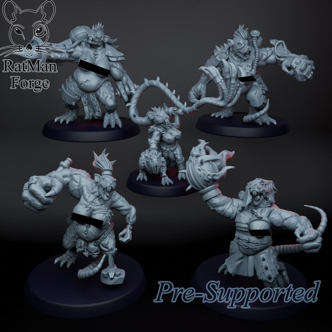 Ratman Mutant Mothers | Female Fantasy Miniature Female Skaven Grimdark ...