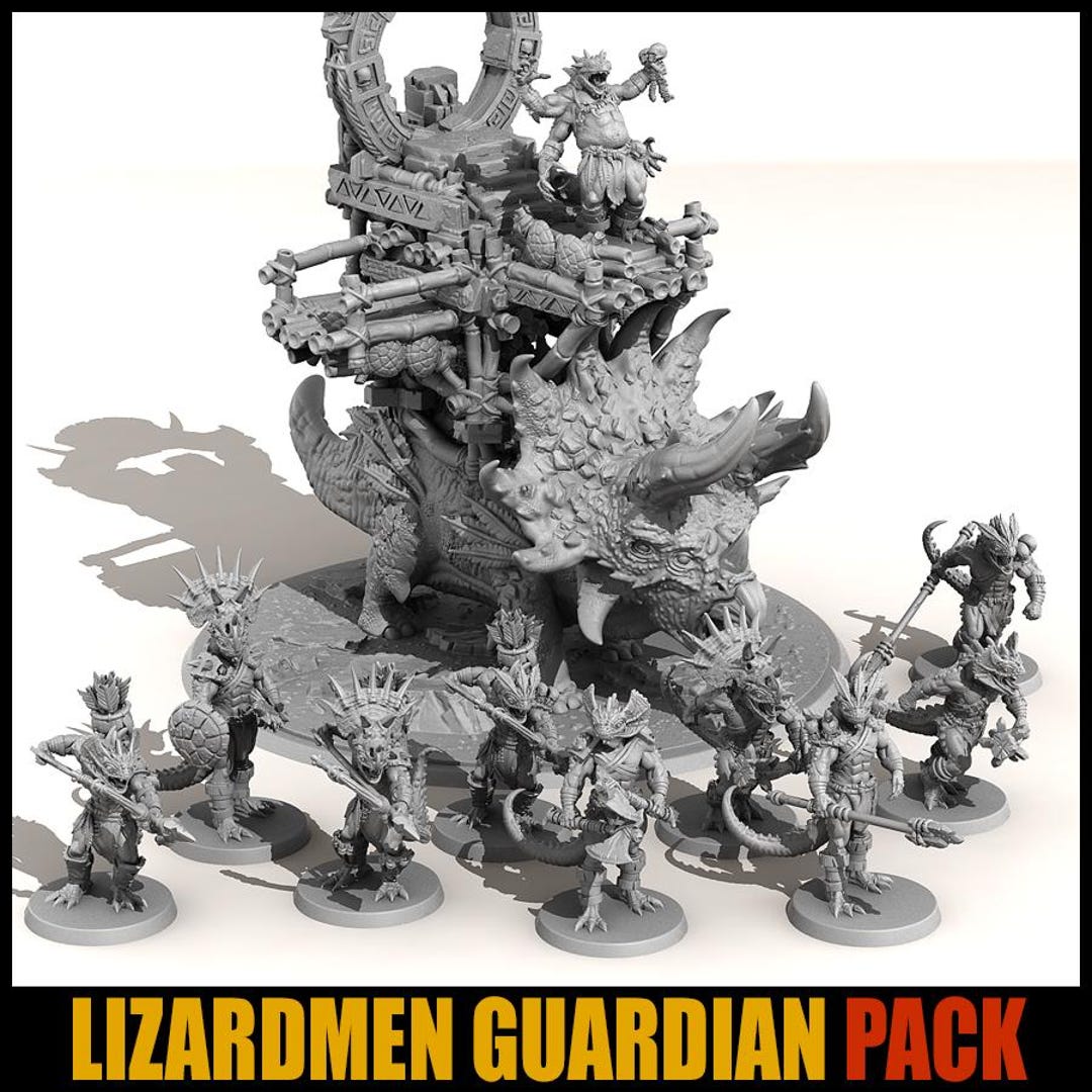 Lizardmen Guardian's Collection | Dnd Lizardman Barbarian Clan Fighter ...