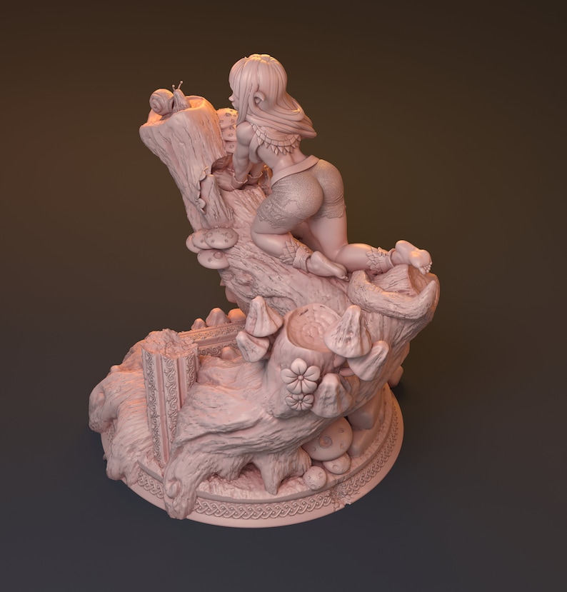 Tiona Diorama Female Fantasy Miniature Pin up Miniature Diora Elf 3d Resin Print Model 32mm ...