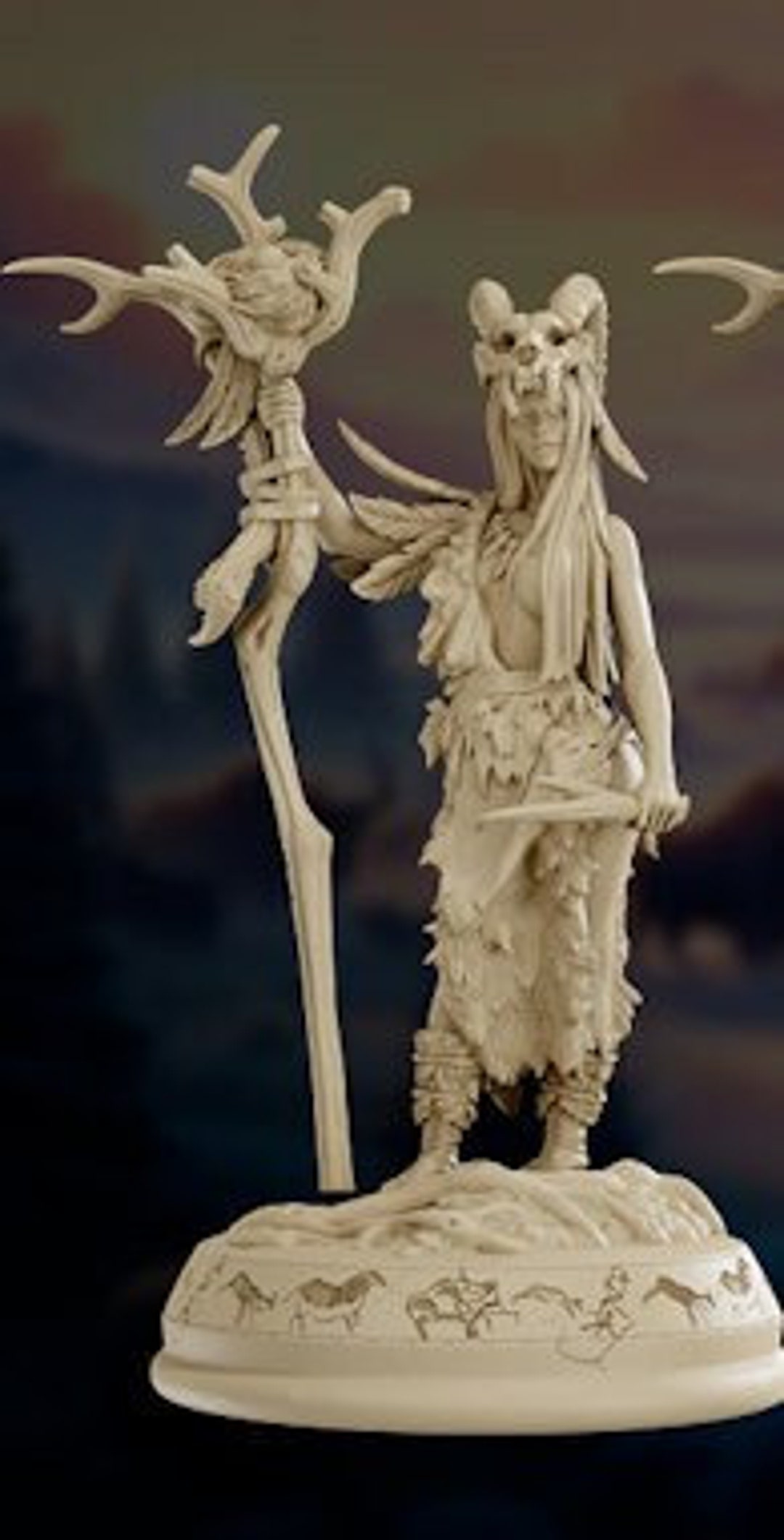 Nayeli, the Witch of the Tribe | Female Fantasy Miniature Primitive Pin ...