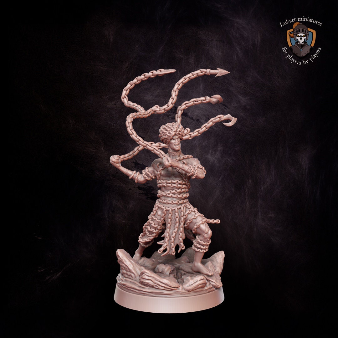 Chain Devil Miniature | 32mm Fantasy Tabletop Model - Etsy